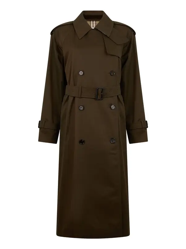 Burberry Long Belted Trench Coat - Brown