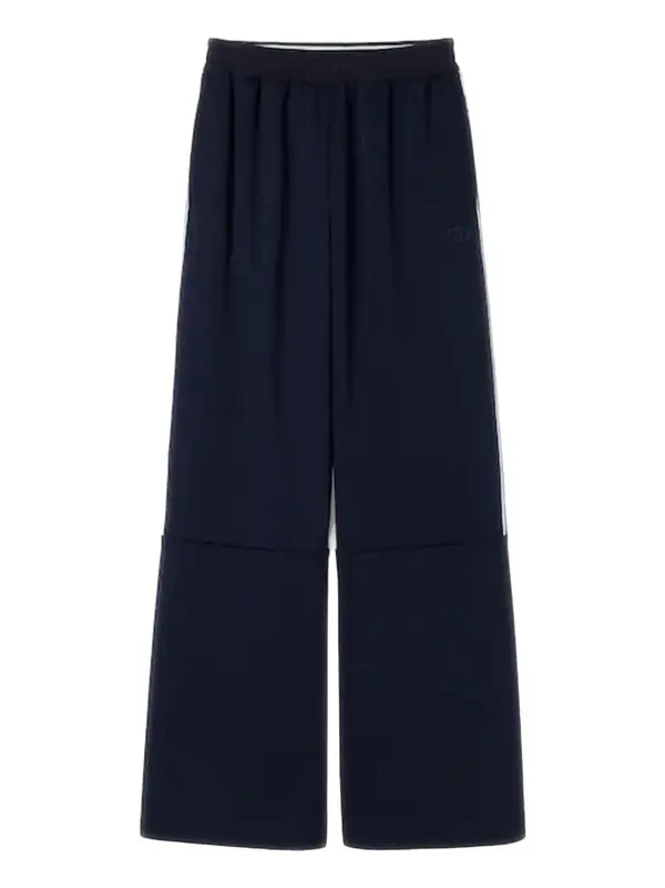 Gucci Technical T-shirt With Web Insert And Elastic Drawstring Waist - Blu