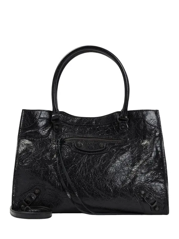 Balenciaga Le City Tote Handbag S Lamb Leather Tote Bag - Black