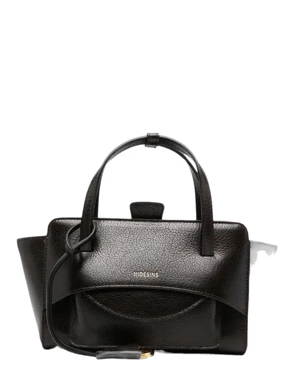 HIDESINS Flap Small Leather Tote - Brown