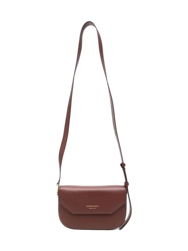 Emporio Armani Leather Crossbody Bag - Brown