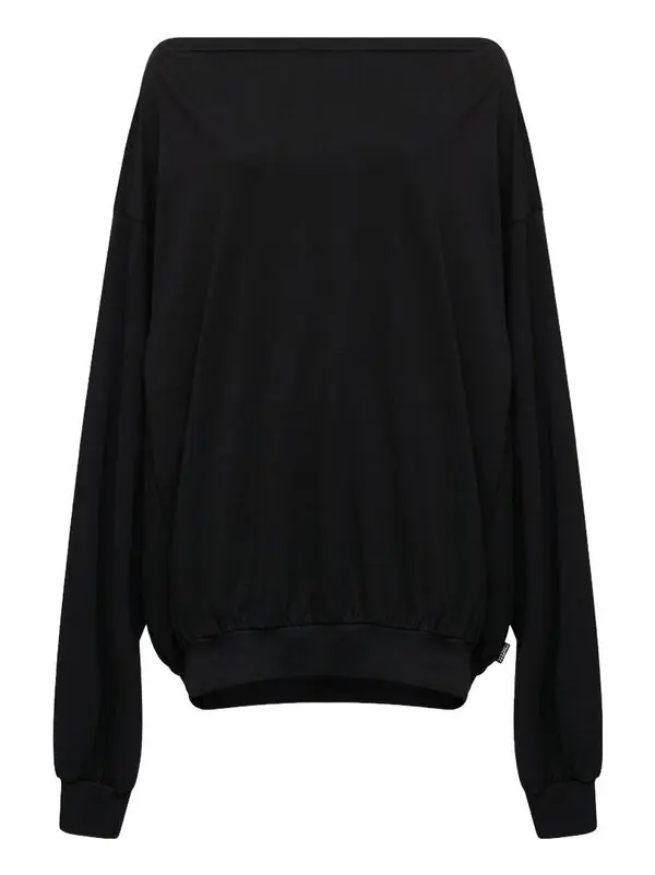 MAISON MARGIELA Cotton Oversized Top - Black