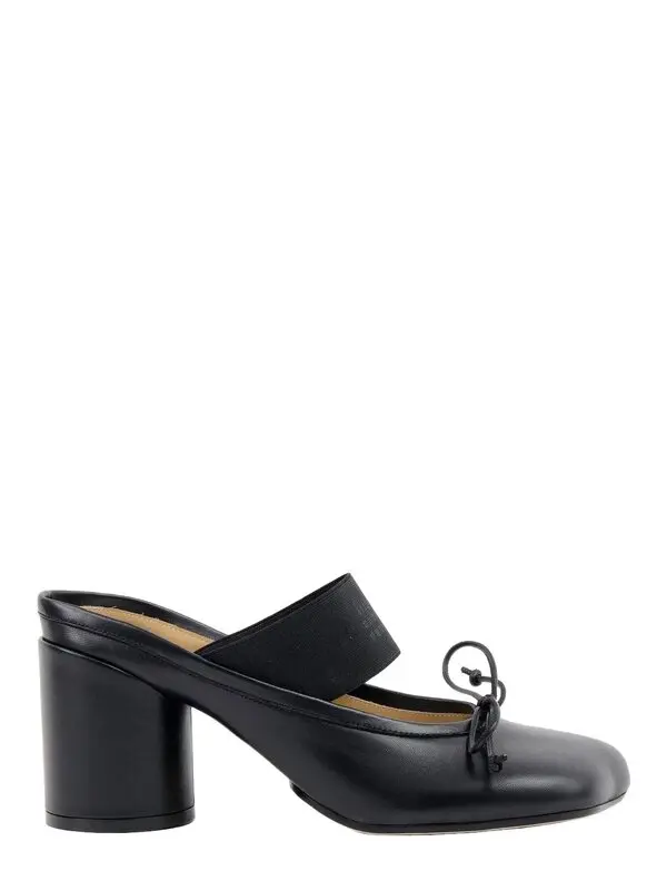 MAISON MARGIELA Leather Heeled Mules - Black