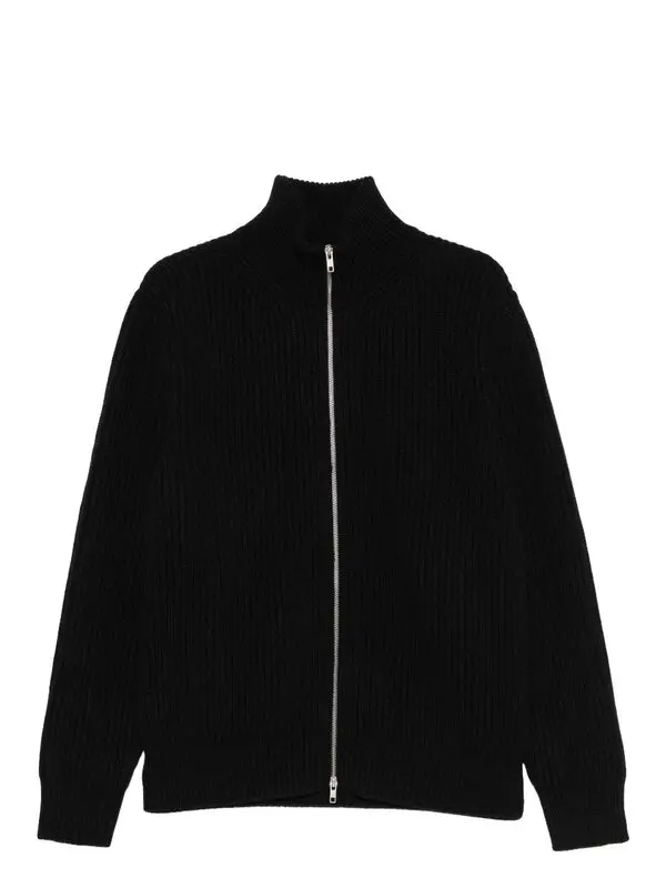 MAISON MARGIELA Wool Zipped High Neck Jacket - Black