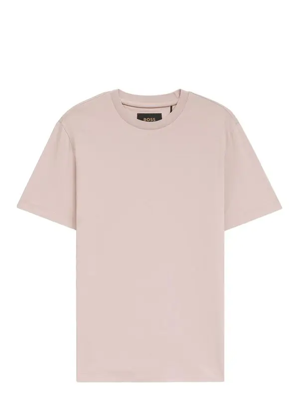 BOSS Crewneck T-shirt In Mercerized Supima Cotton - Light Pink