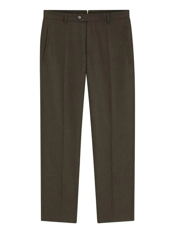 BOSS Italian Wool And Cashmere Regular-fit Trousers - Light Green