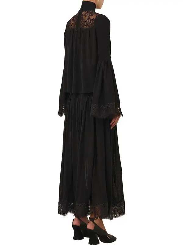Zimmermann Valiant Lace Maxi Skirt - Black