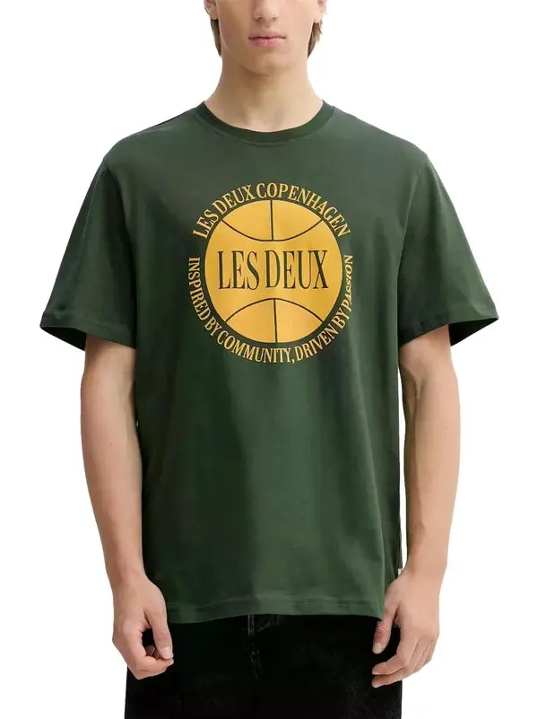 LES DEUX Cotton T-shirt - Green