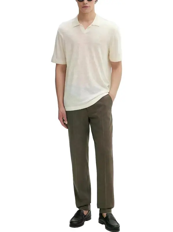 LES DEUX Logo-embroidered Open-collar Polo Shirt - Neutrals