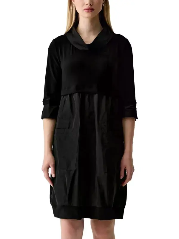 Joseph Ribkoff Cowl Neck Mini Dress - Black