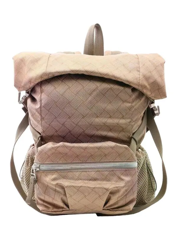 Bottega Veneta 2010s Intrecciato Pattern Backpack - Neutrals