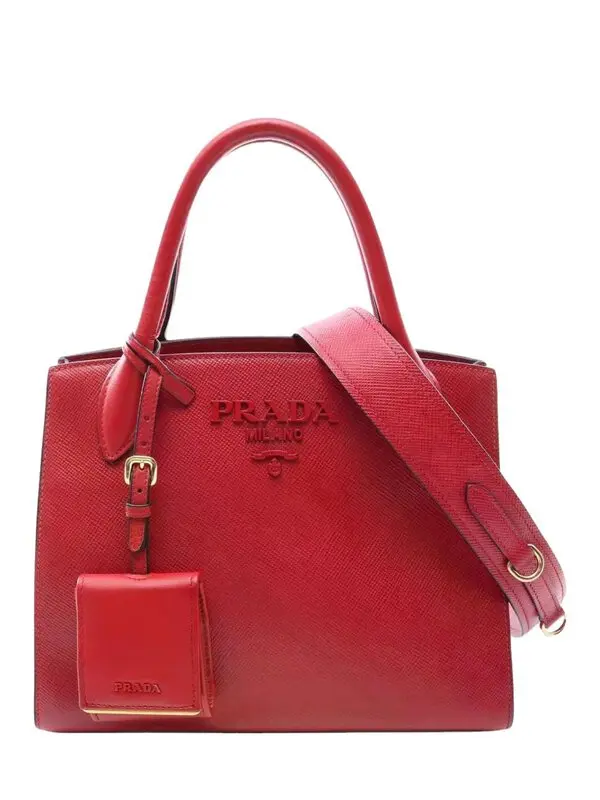 Prada Saffiano Leather Handbag - Red