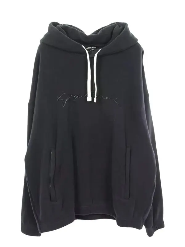 Giorgio Armani Logo Print Hoodie - Black