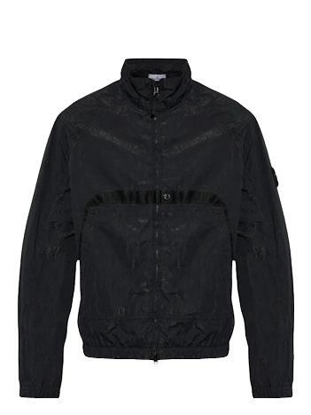 Stone Island Warp Rib Nylontc Stand Collar Jacket - Black