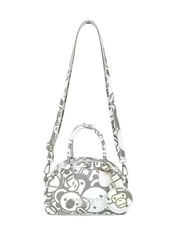 A BATHING APE Small Boston Crossbody Bag - White