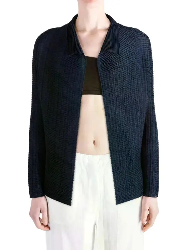 Issey Miyake Pleated Jacket - Blue