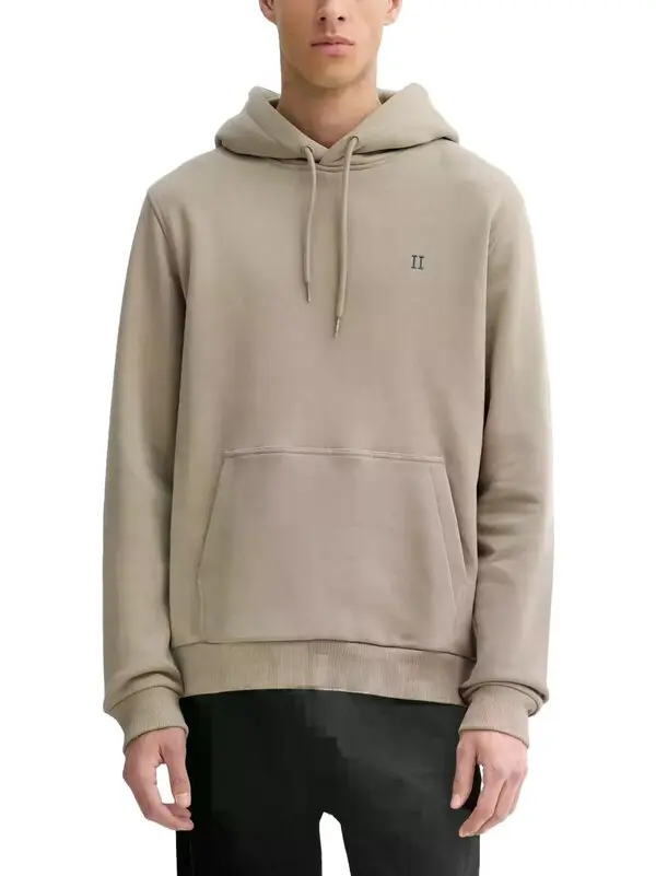 LES DEUX Embroidered Logo Hoodie - Neutrals
