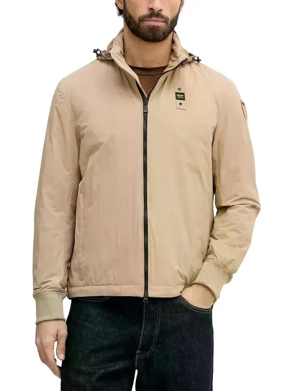 BLAUER. Dalton Logo-patch Padded Jacket - Neutrals