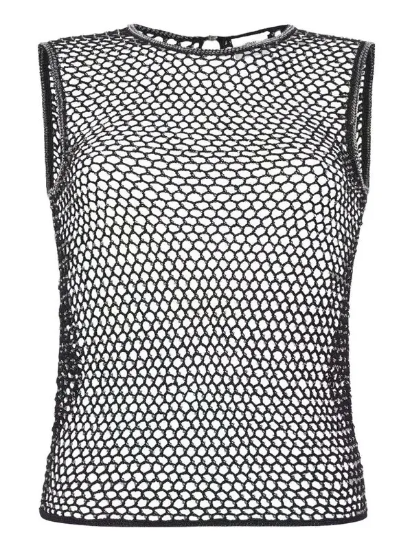 Adam Lippes Gwen Open-knit Top - Black