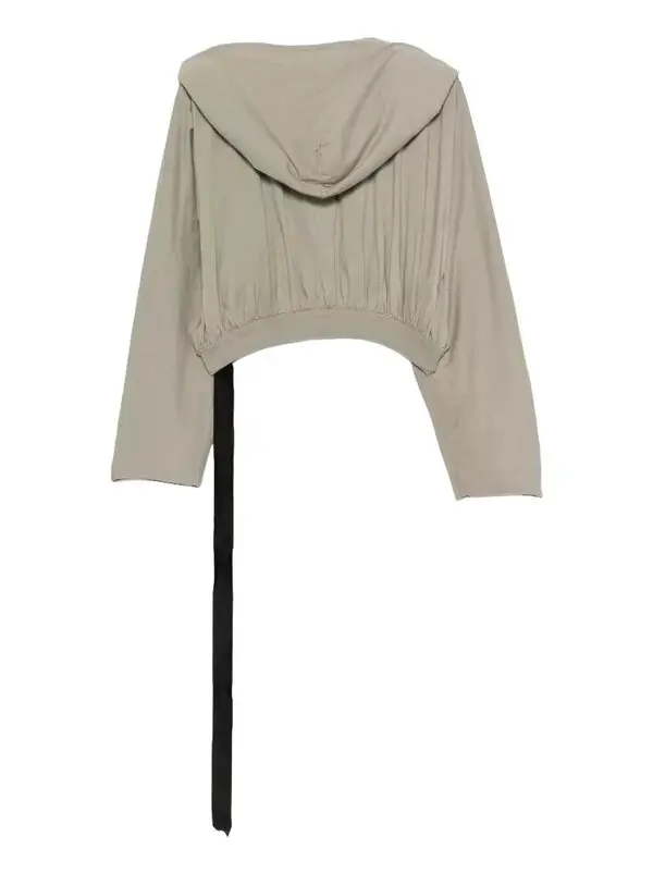 Rick Owens Gathered Crop Hoodie - Grey