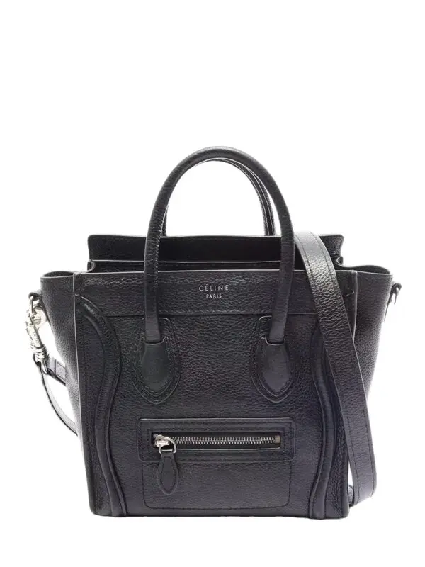 Celine Nano Luggage Two-way Handbag - Black