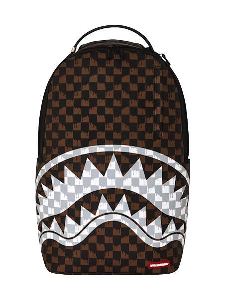 SPRAYGROUND Check Ghost Drip Backpack - Brown