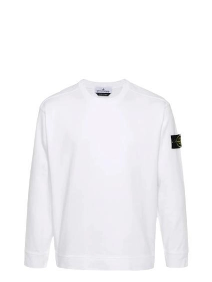 Stone Island Heavy Cotton Crewneck Sweatshirt - White