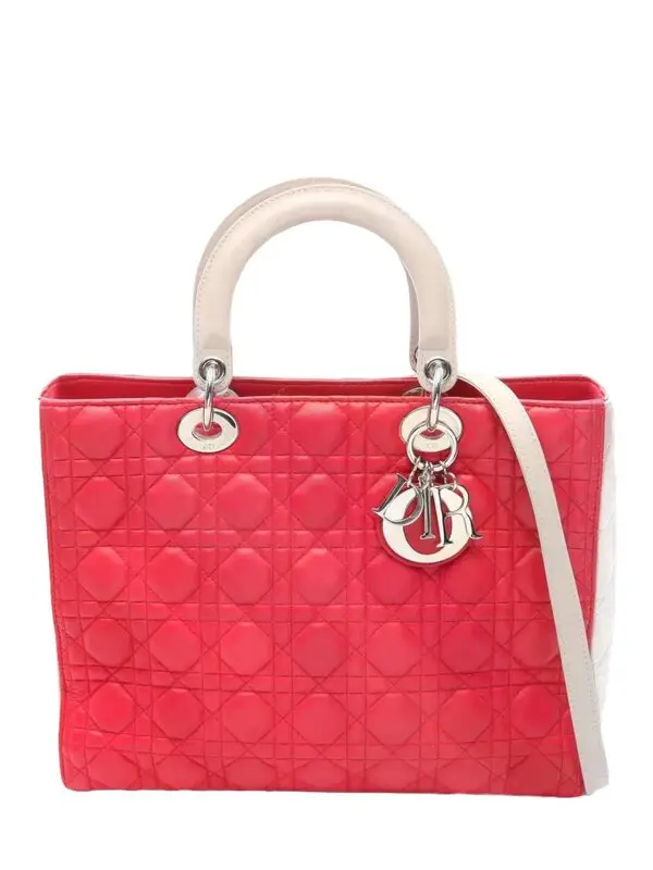Dior Large Lady Cannage Handbag - Pink