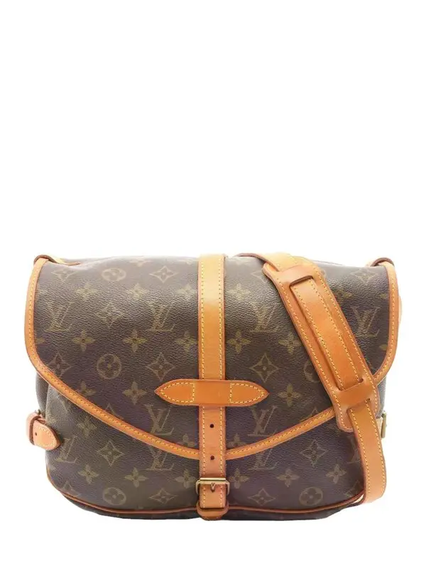 LOUIS VUITTON 1992 Saumur 30 Monogram Shoulder Bag - Brown