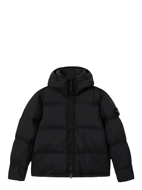 Stone Island 4100013 Down Jacket With Detachable Hood - Black
