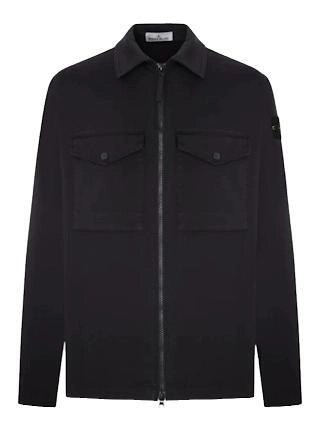 Stone Island 1200010 Zipup With Chest Pockets Overshirt - Black