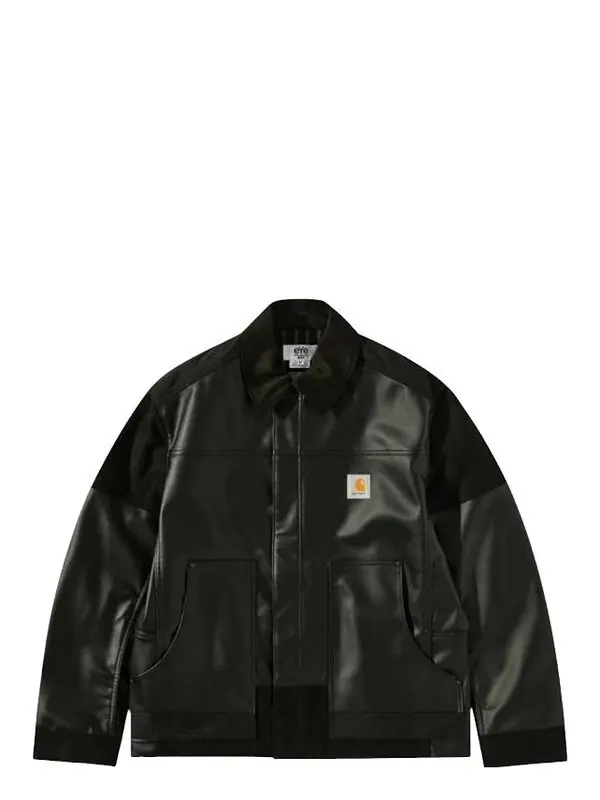Junya Watanabe X Carhartt Wip Patchwork Leather Jacket - Black