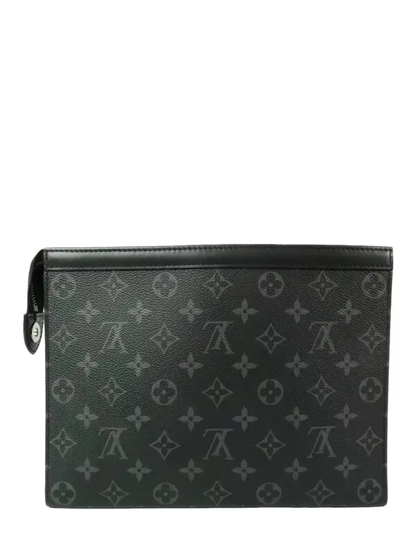 LOUIS VUITTON Pochette Voyage Monogram Eclipse Clutch Bag - Black