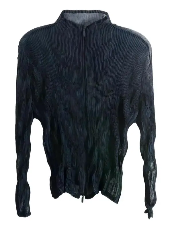 Issey Miyake Chiffon Twist 1 Pleated Cardigan - Blue