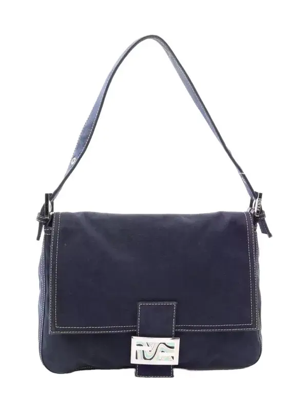 Fendi 2000s Mamma Baguette Shoulder Bag - Blue
