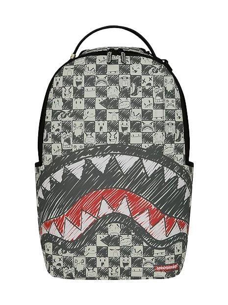 SPRAYGROUND Emote Checkered Shark Mouth Backpack - Multicolor