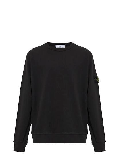 Stone Island 6100017 Organic Cotton Interlock Sweatshirt - Black