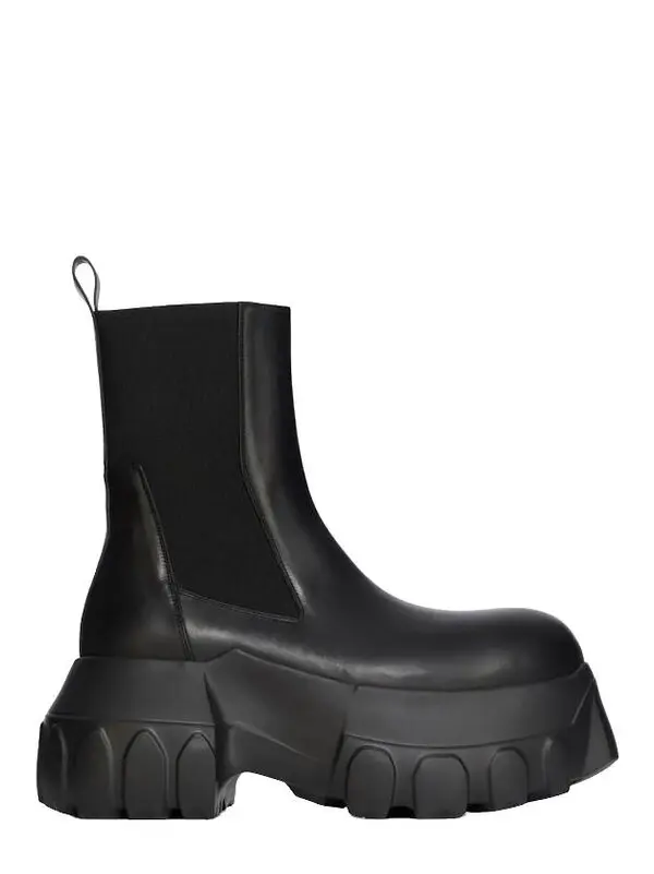 Rick Owens Tower Beatle Mega Tractor Ankle Boot - Black
