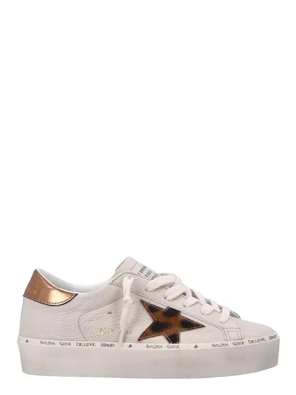 GOLDEN GOOSE Hi Star Leopard Sneakers - White/leopard