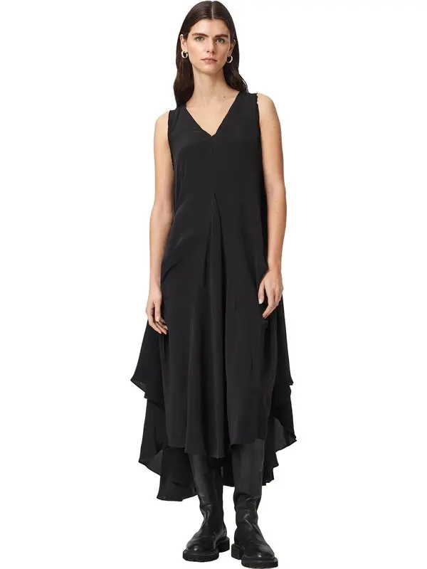 ALLSAINTS Sybil Sleeveless Midi Dress - Black