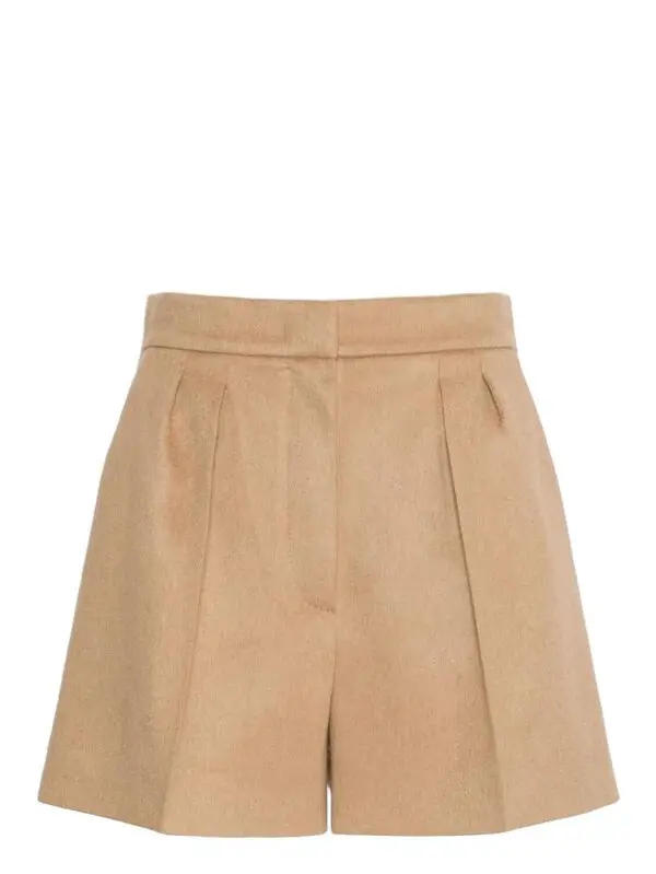 Max Mara Sable-look Baby Broadcloth Shorts - Camel