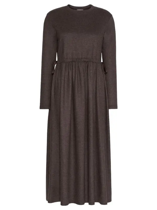 Max Mara Jacquard Jersey Long Dress - Brown