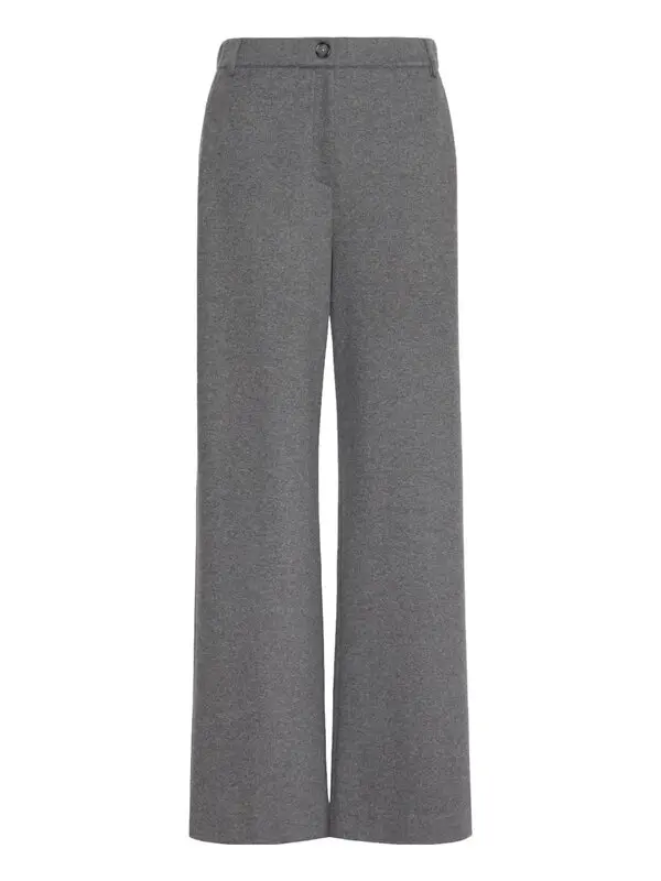 Max Mara Micro Jacquard Jersey Trousers - Light Grey