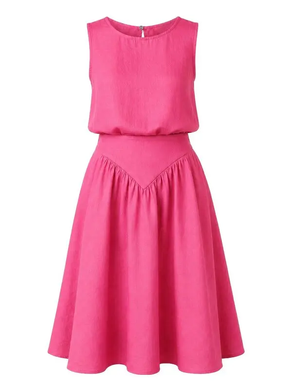 OH!ZUZA NIGHT&DAY Matte Viscose Top And Midi Skirt Set - Pink