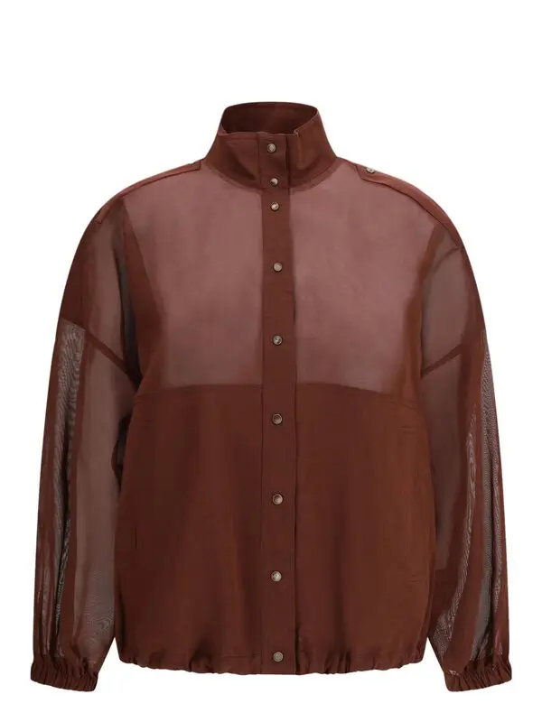 Brunello Cucinelli Cotton Organza Shirt - Red