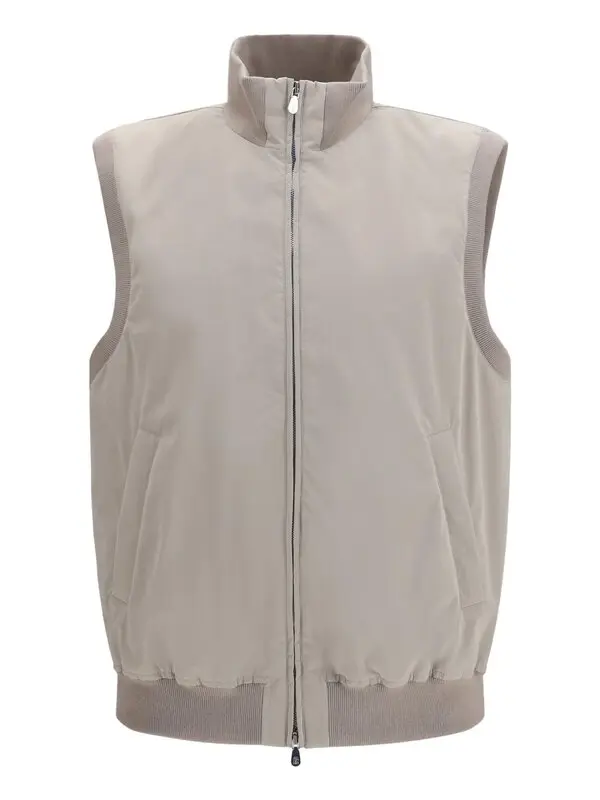 Brunello Cucinelli Sleeveless Zip-up Vest - Grey
