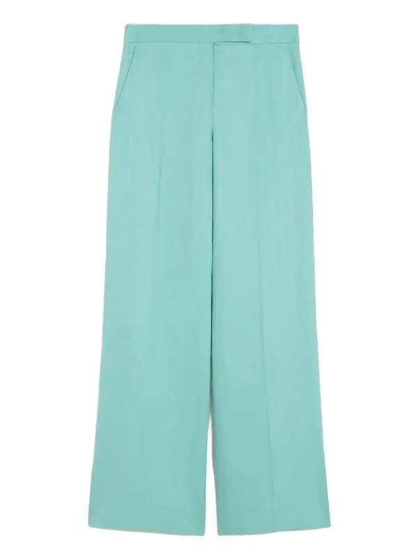 Max Mara Chevron Linen Batavia Trousers - Blue