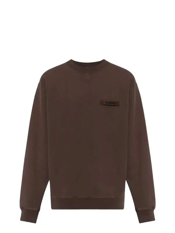 Stone Island Crewneck Sweatshirt With Appliqu - Brown
