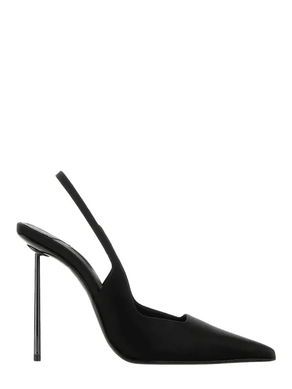 LE SILLA 110mm Satin Slingback Pumps - Black