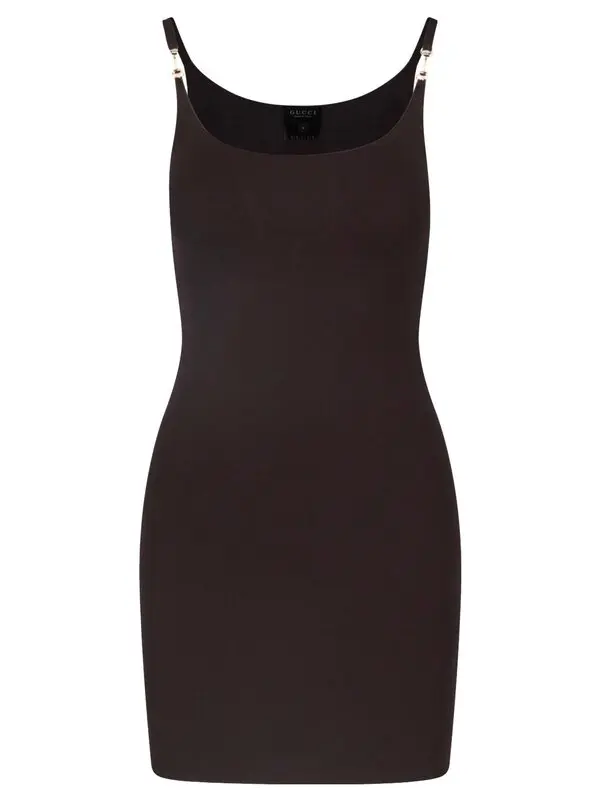 Givenchy Viscose Mini Dress With Square Neckline - Brown